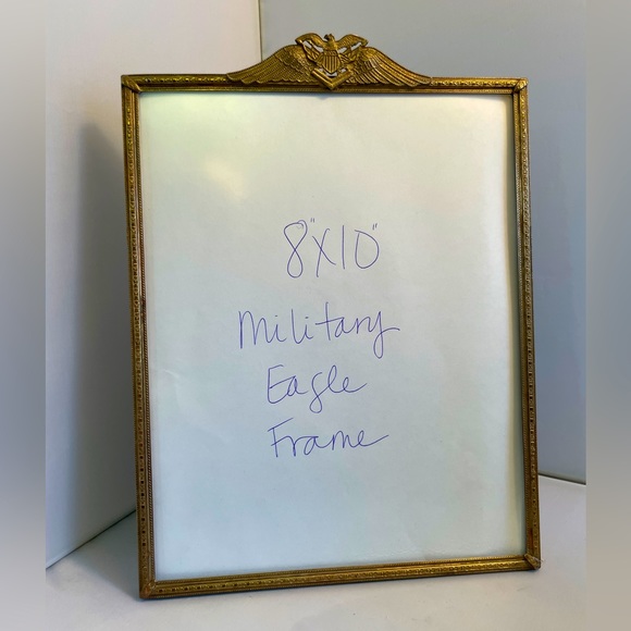 Vintage | Accents | Vintage Brass 8 X Military Eagle Frame W Us Army ...